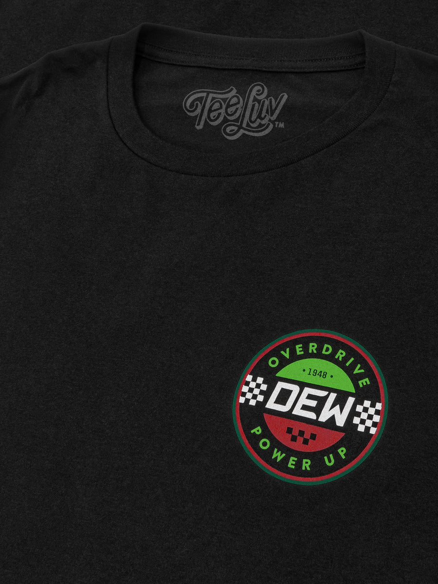 Mountain Dew Racing Front and Back T-Shirt - Black – Tee Luv