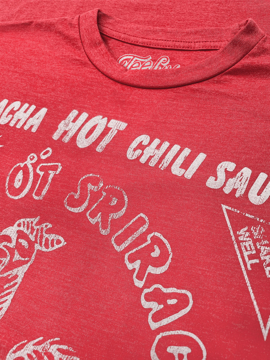 Sriracha Label T-Shirt - Red – Tee Luv