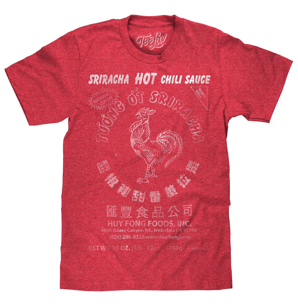 Sriracha Label T-Shirt - Red – Tee Luv