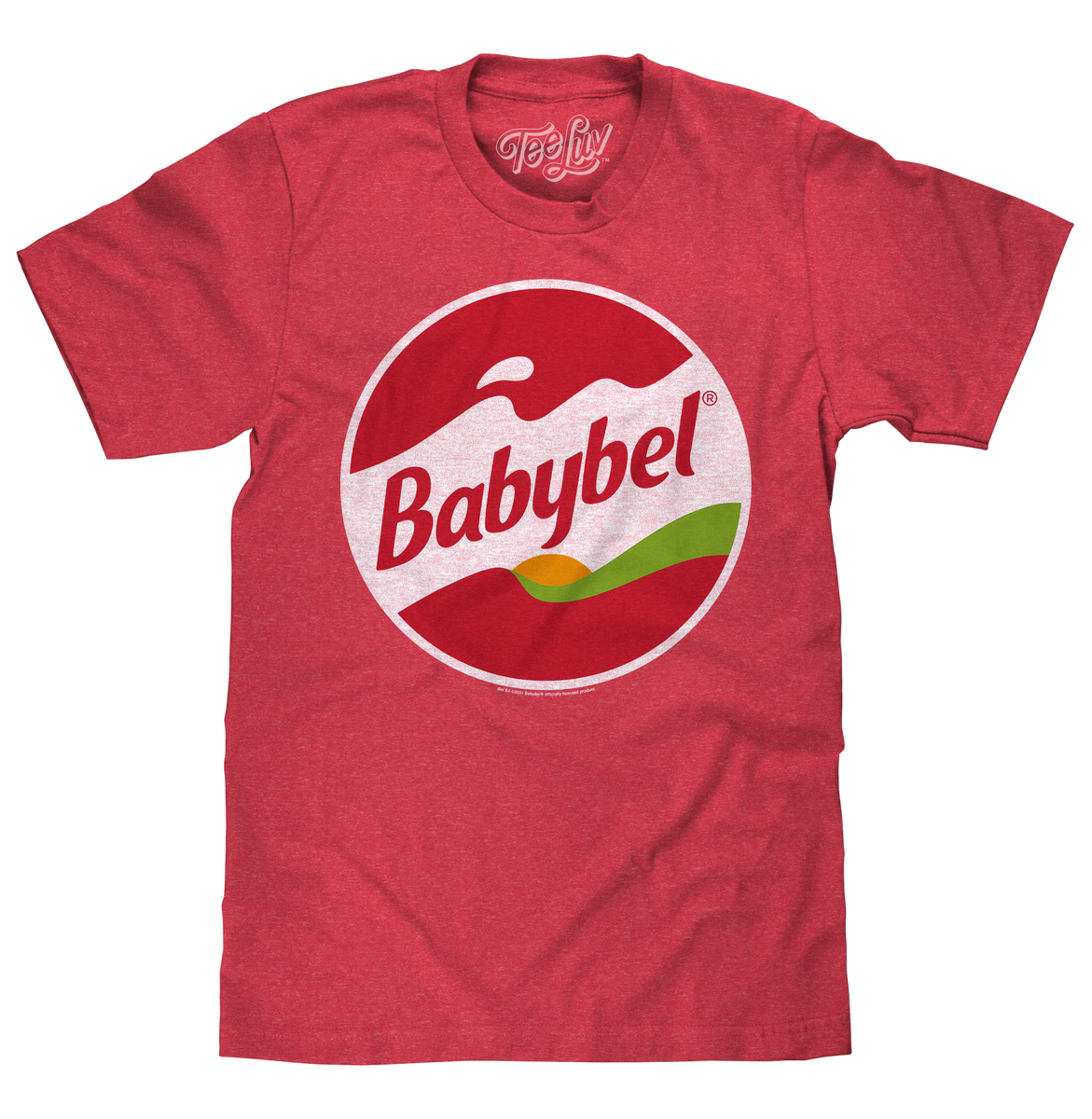 Babybel Snack Cheese Logo T-Shirt - Red Heather – Tee Luv