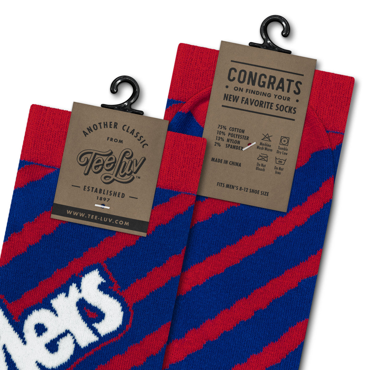 Twizzlers Retro Candy Logo Striped Crew Socks - Red/Blue – Tee Luv
