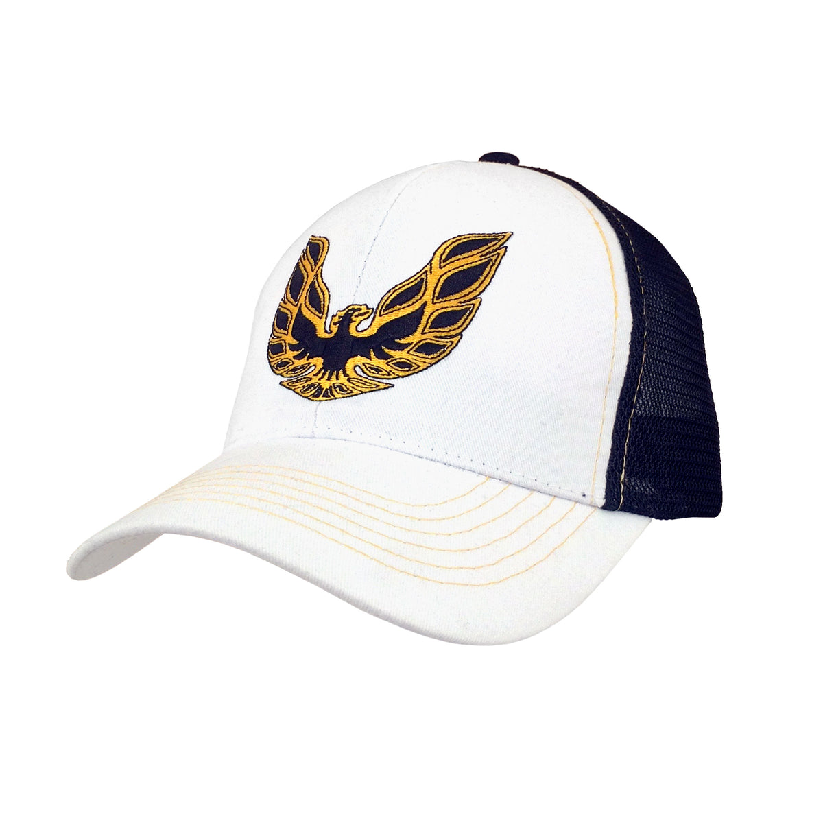 Pontiac Firebird Trucker Hat - White and Black – Tee Luv